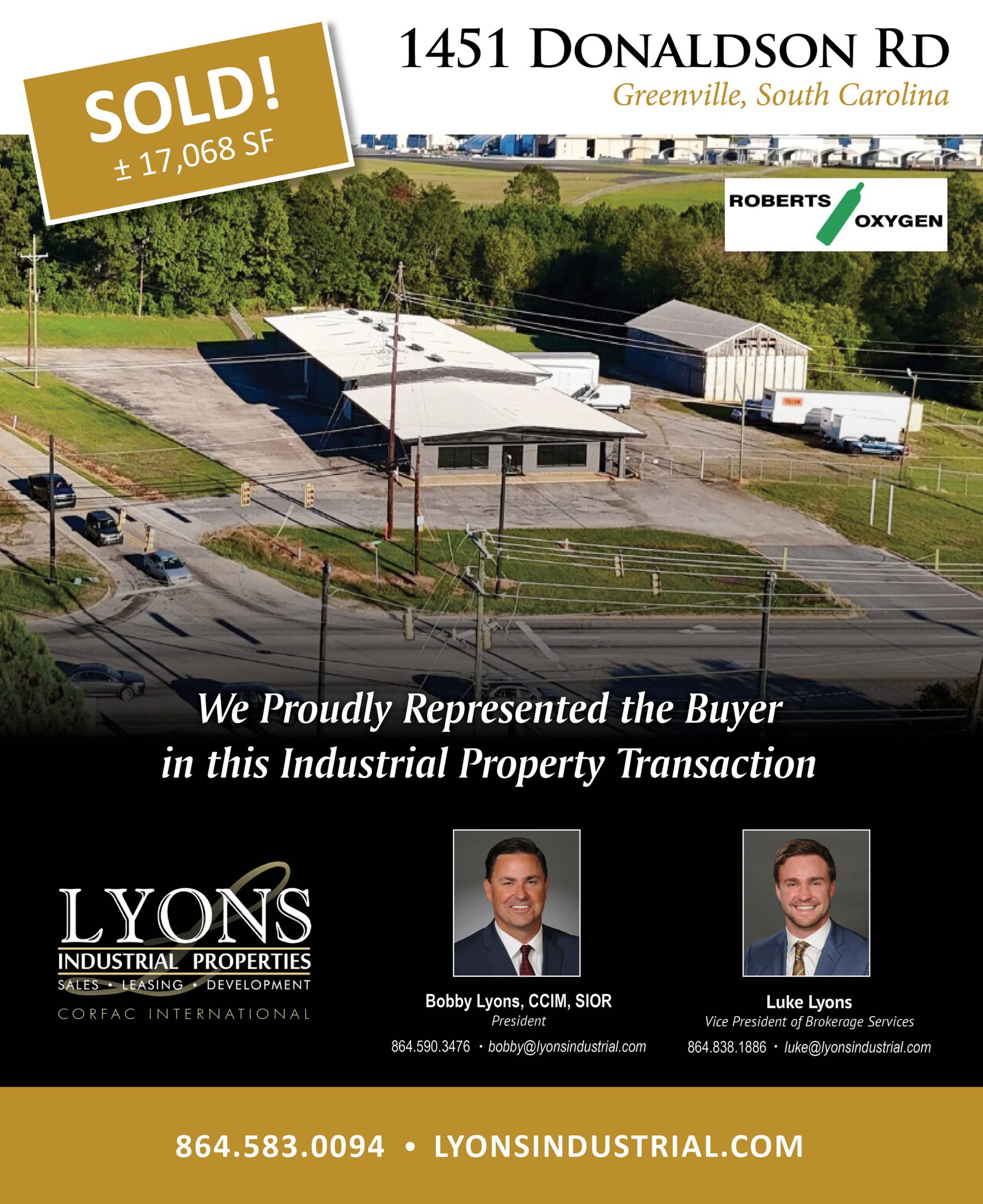 Roberts Oxygen Acquires New Greenville, SC Facility - Expansion Solutions