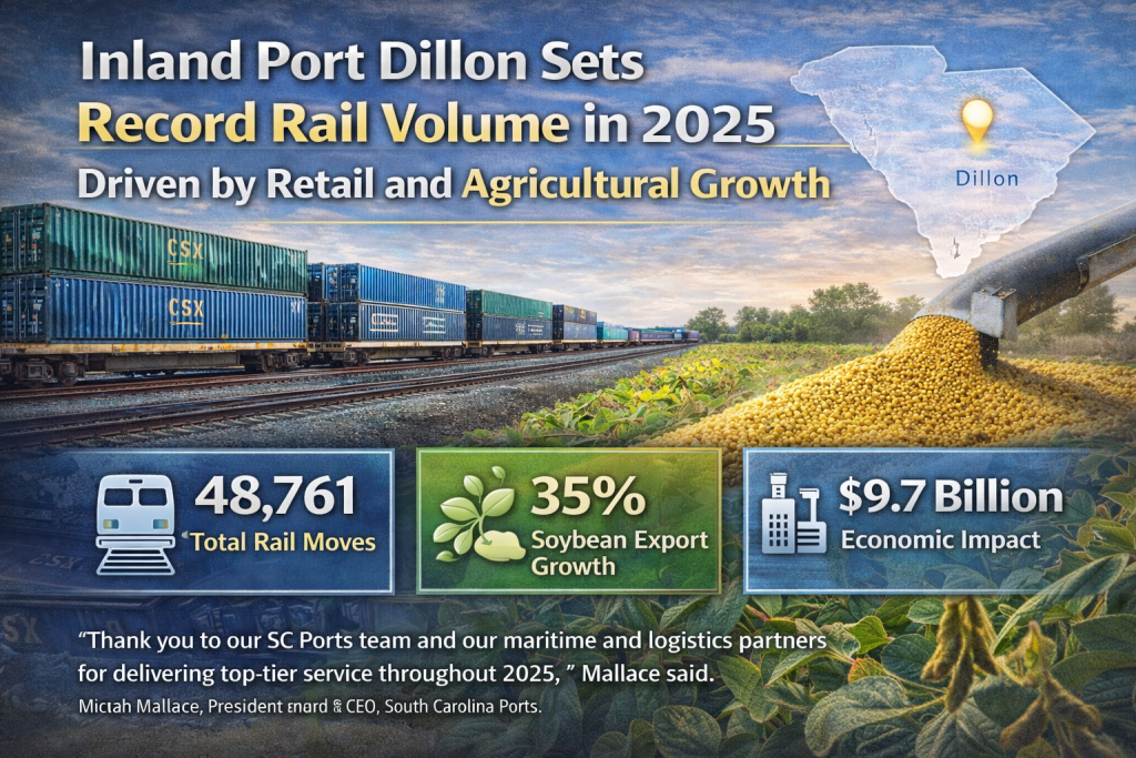 Inland Port Dillon Sets Record Rail Volume in 2025, Driven by Retail ...