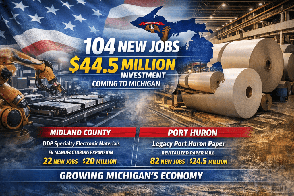 104 New Jobs, $44.5 Million in Investment Headed to Michigan ...