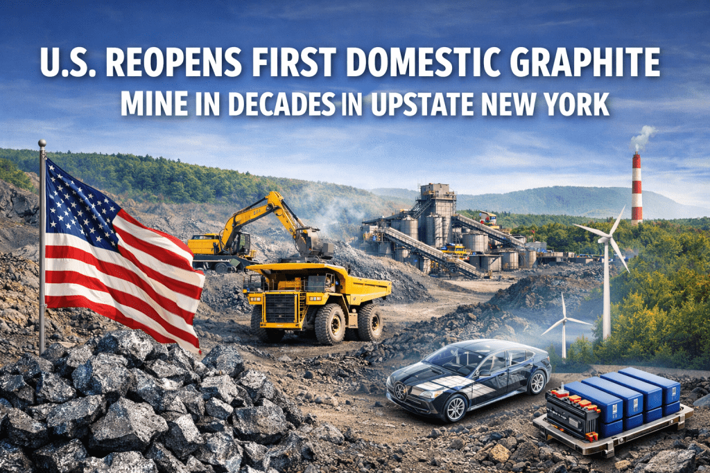 U.S. Reopens First Domestic Graphite Mine in Decades in Upstate New ...