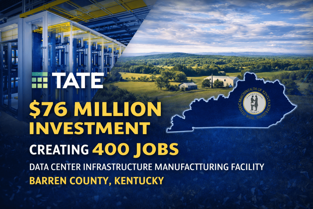 Tate Inc. Celebrates $76M Investment and 400-Job Data Center ...