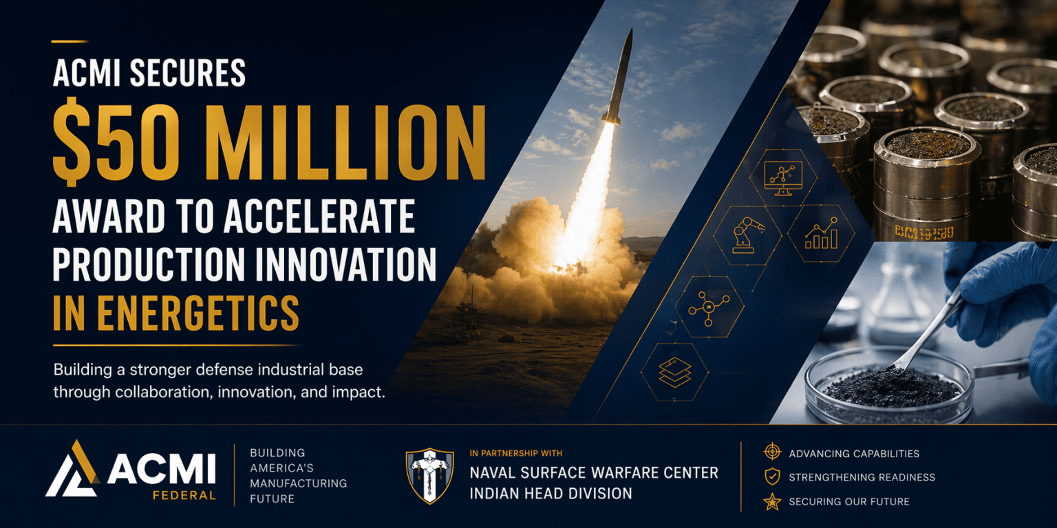 ACMI Secures $50M Federal Award to Launch Maryland Energetics ...